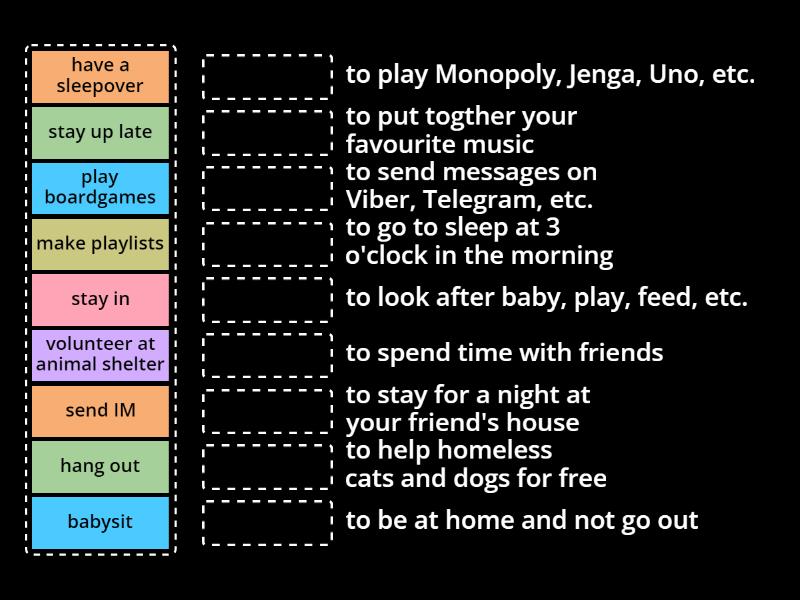 Today 3, unit 5C. Activities - Match up