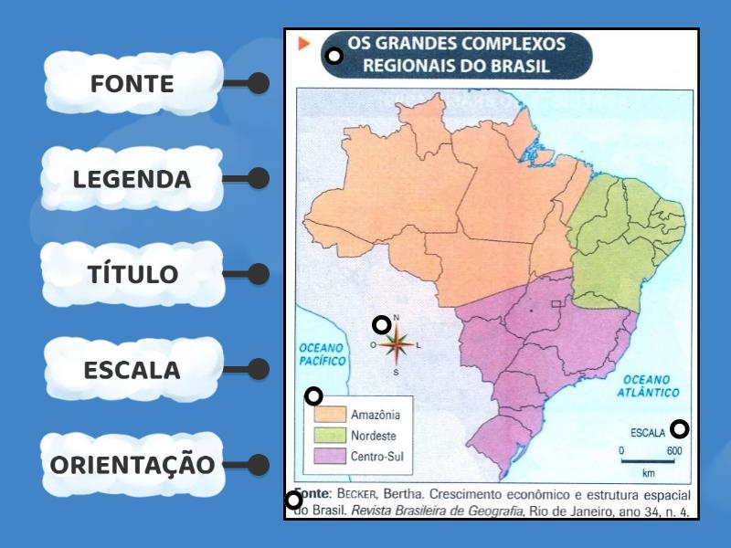 Elementos de um mapa - Imagem com legenda