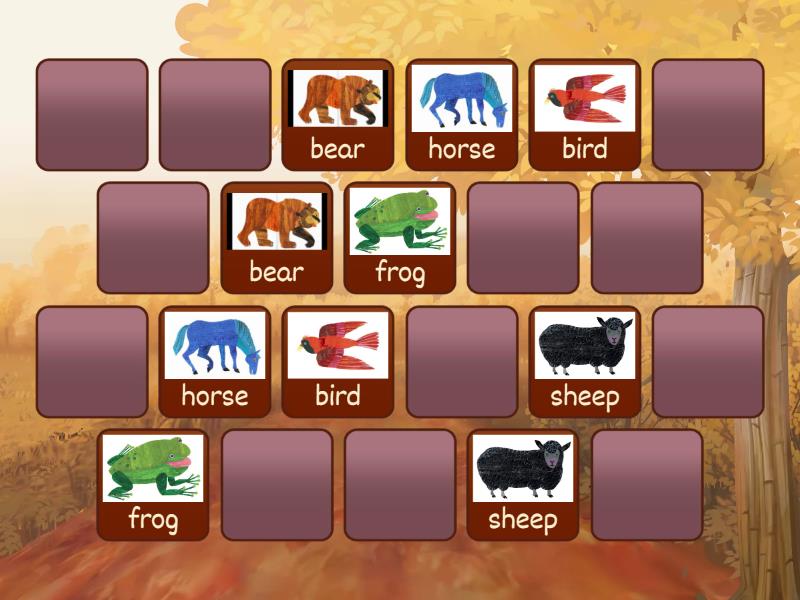 Memory game - Brown Bear, Brown Bear, What Do You See? - part 1 - MEIE ...