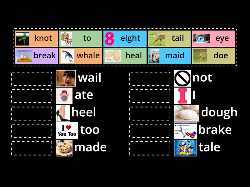 Homophones - Match up