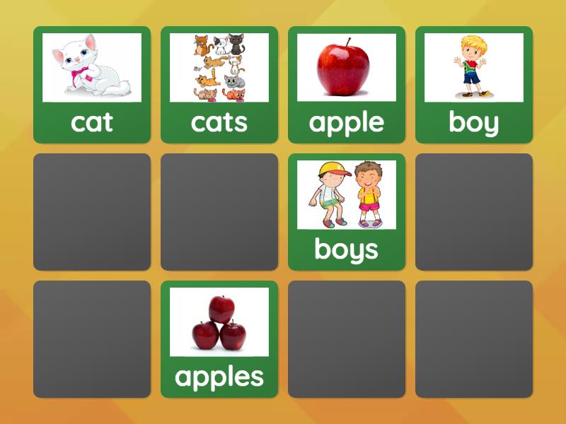 Plural and Singular memory - Matching pairs