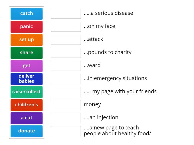 focus 3 unit 6a - Match up