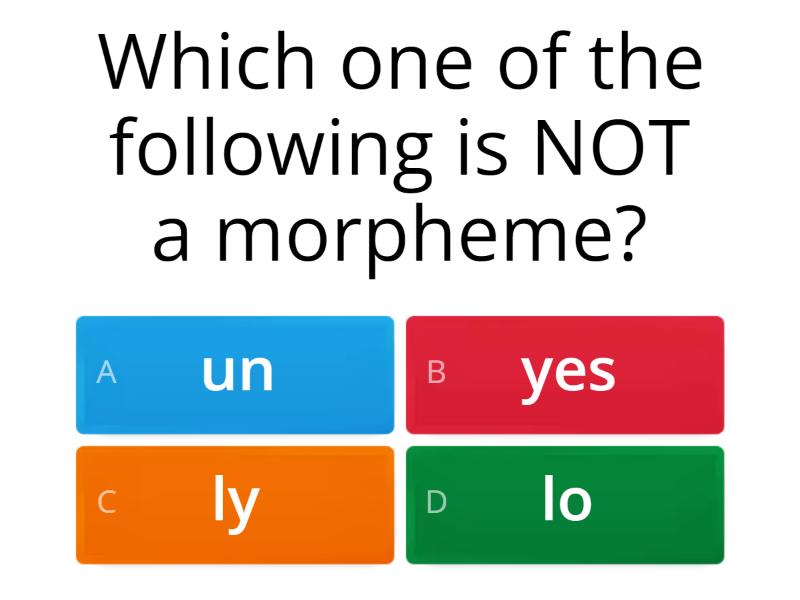 Morphology and Lexicology - Quiz