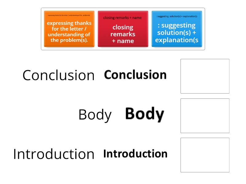 The writing layout - Match up