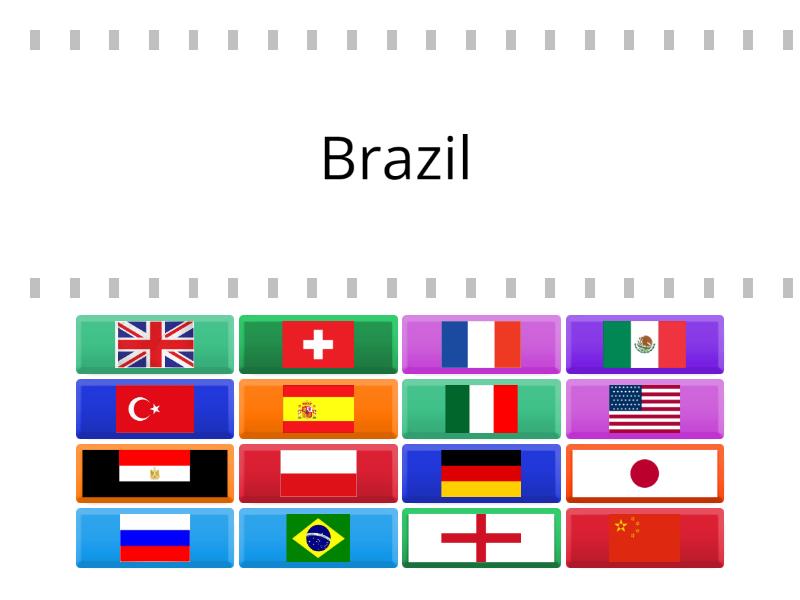 Beginner_Countries & flags - Find the match