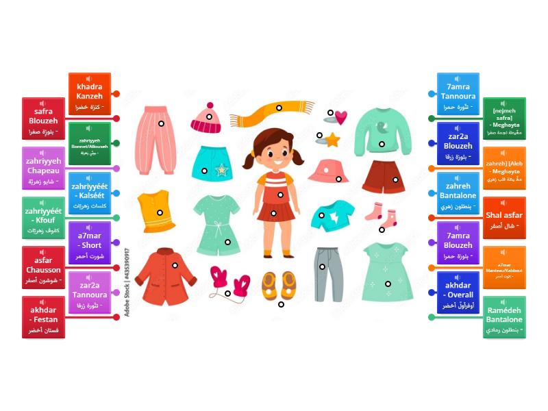 Clothes #2- Girl Clothes - Labelled diagram