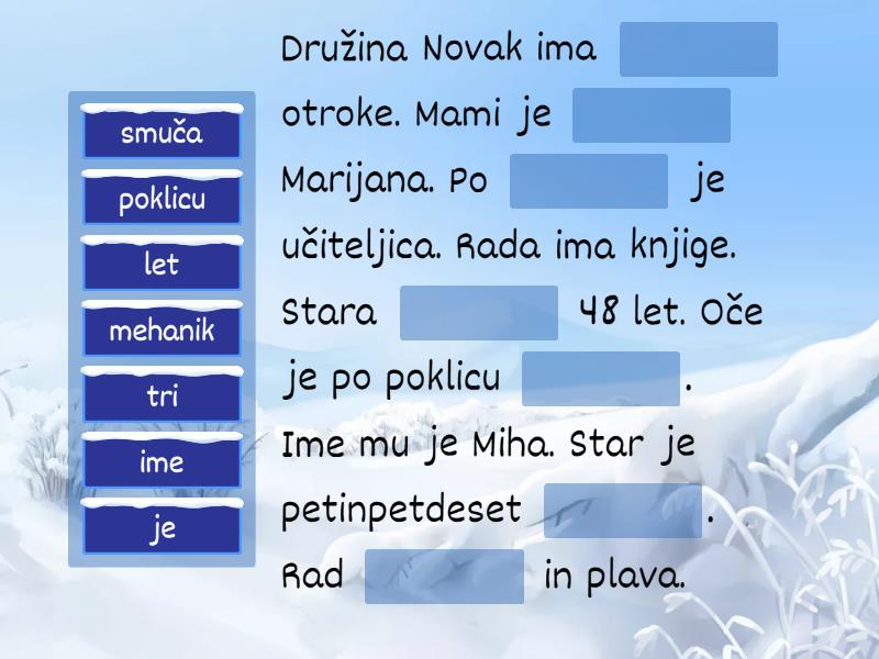 Lesson No 9: REVIEW - s - Complete the sentence