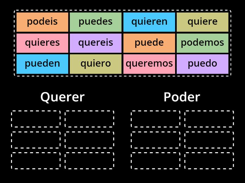 13 Querer y poder - Ordenar por grupo