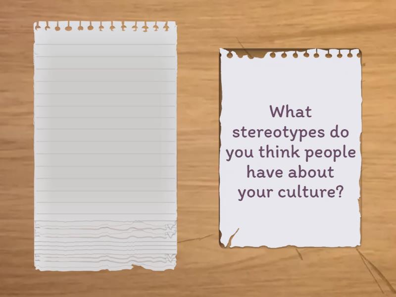 stereotypes - Speaking cards