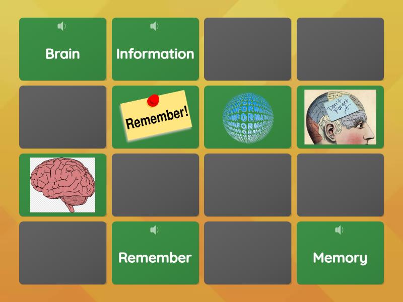 Memory. - Matching pairs