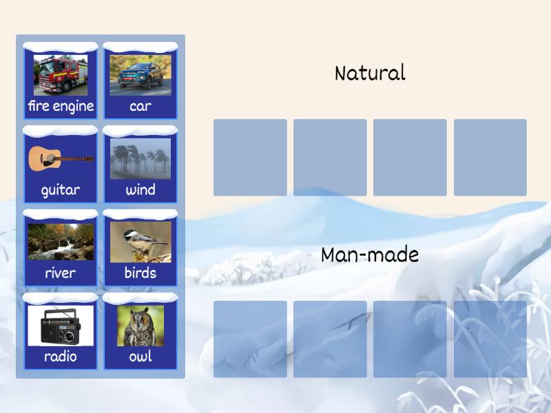 Natural and man-made sounds - Group sort