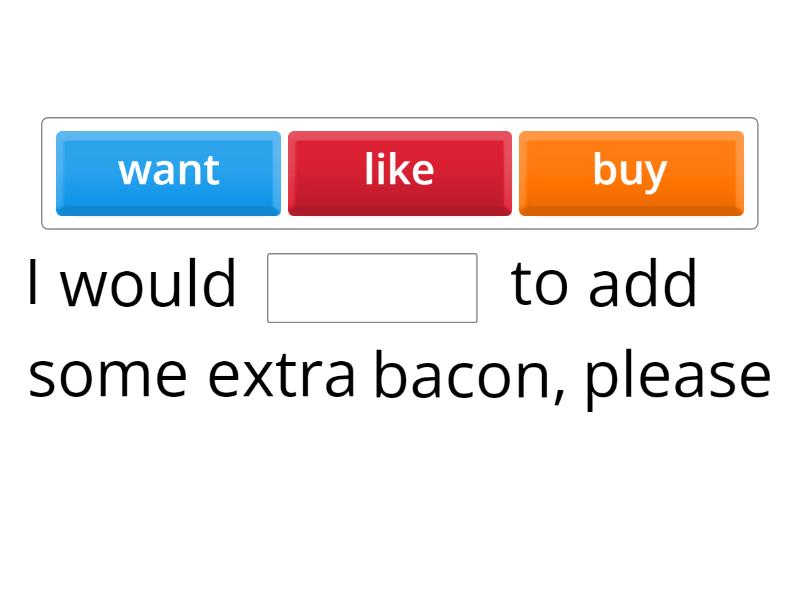 Dialogue "At the fast food" - Complete the sentence