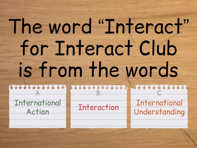 Interact Club - Quiz