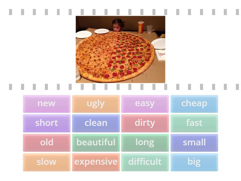 English File Beginner 4b adjectives - Find the match