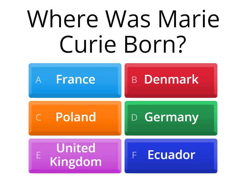 Marie Curie - Quiz