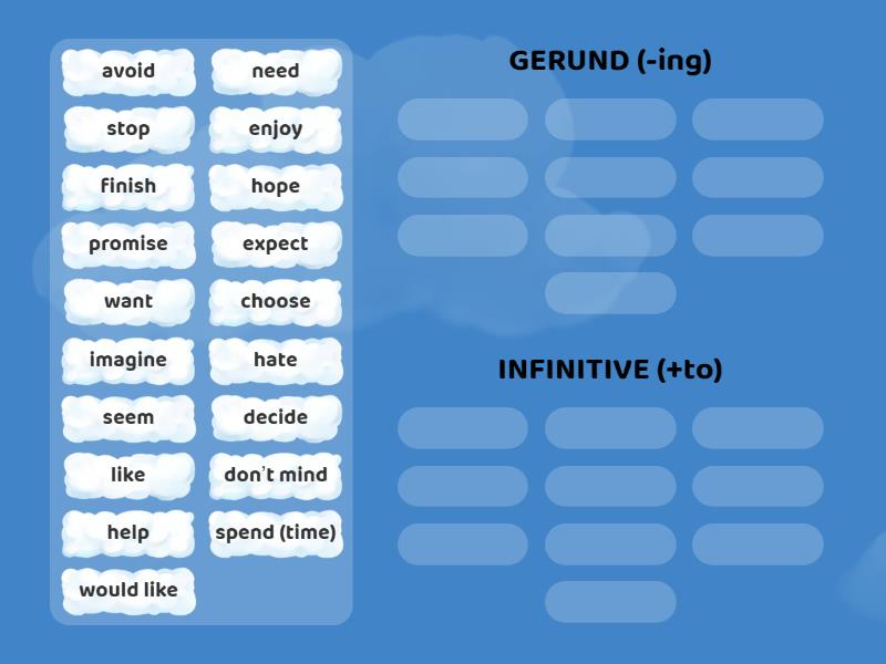 A2 Verb Patterns - Group sort