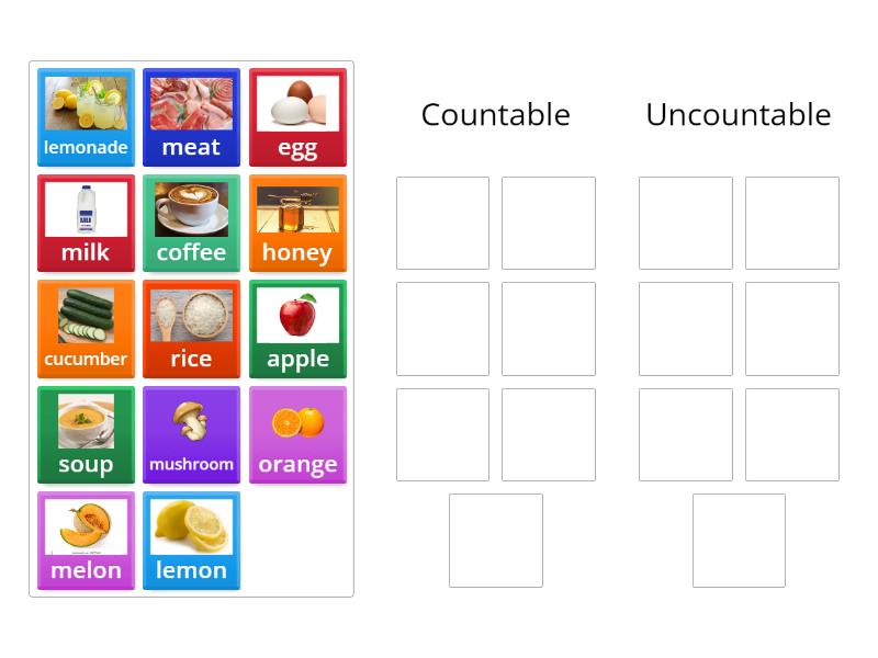 Countable/uncountable - FF5 Unit 3 - Group sort