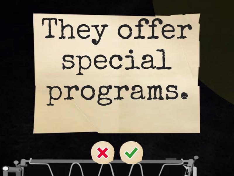 I offer special programs. to offer special programs - Flash cards