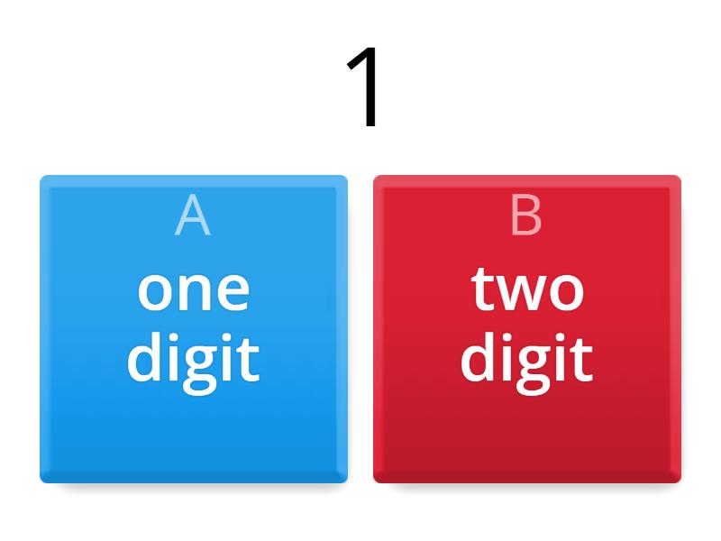 1 digit and 2 digit numbers - Quiz