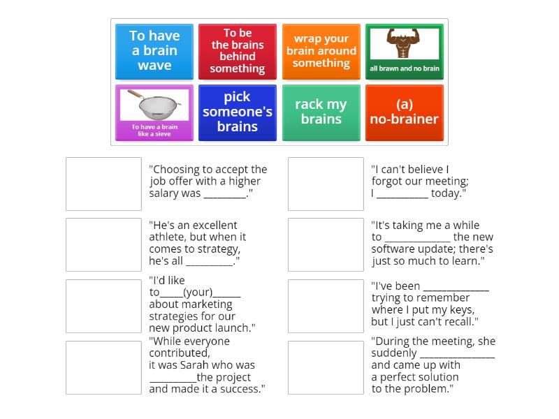 brain idioms - Match up