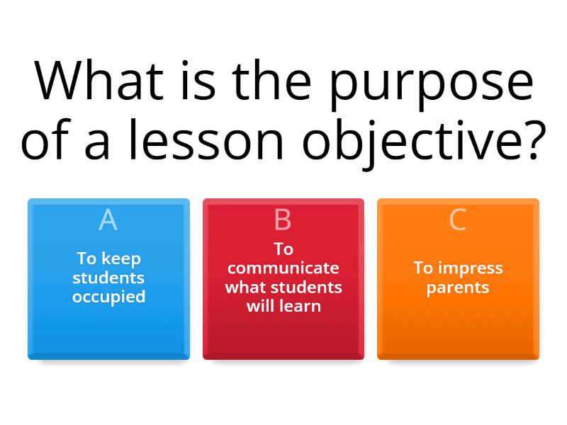 Lesson Plan Quiz - Cuestionario