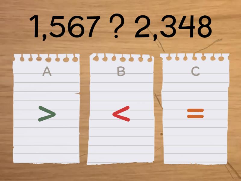 Grade 3 Comparing 4-digit Numbers Lesson (-1) @ www.bambinos.live - Quiz