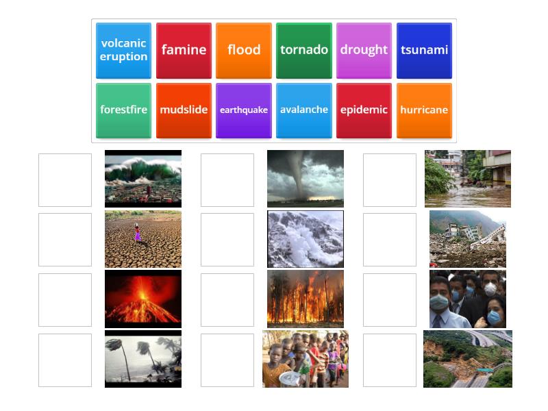 Natural Disasters (Solutions Pre-Intermediate Unit 4C) - Match up