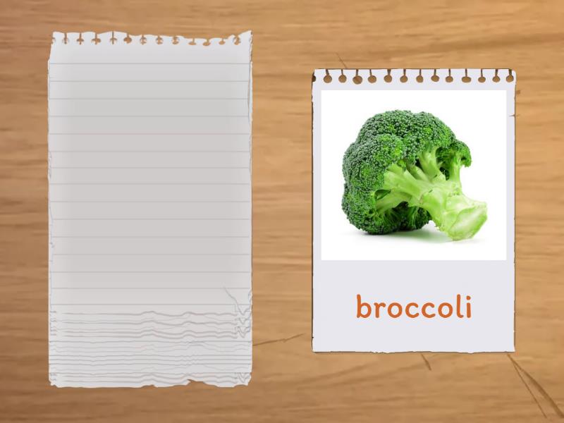 Fruit and vegetables - Speaking cards