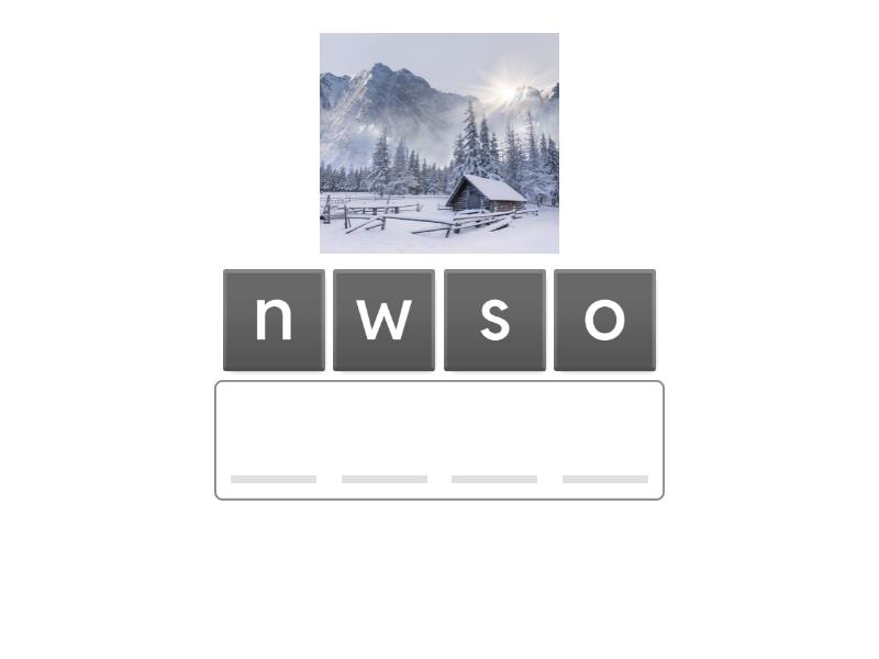 Winter words - Anagrama