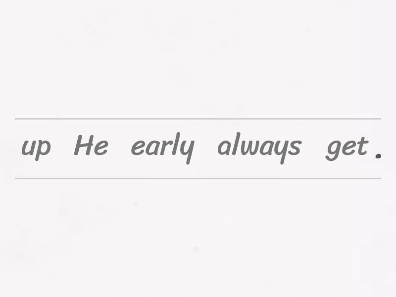 Unit 7 Cutting Edge Starter: Present Simple + adv of frequency - Unjumble