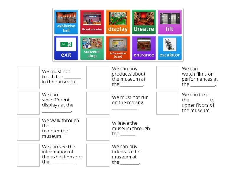 Museum Vocabulary Matching - Match up