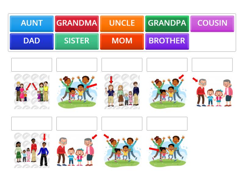 Family Members - mom, dad, brother, sister,grandpa, grandma, aunt ...