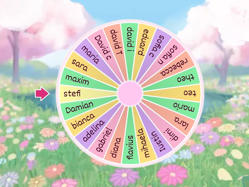 Roata cu nume - Spin the wheel