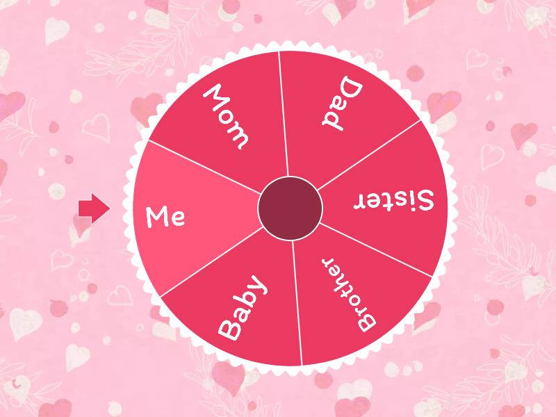 Family members wheel - Spin the wheel