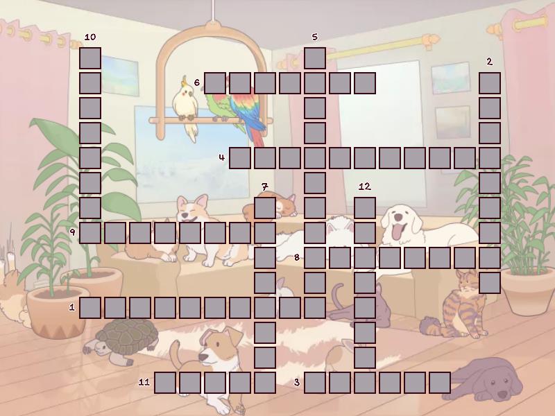 **Les animaux du zoo et de la ferme - Crossword