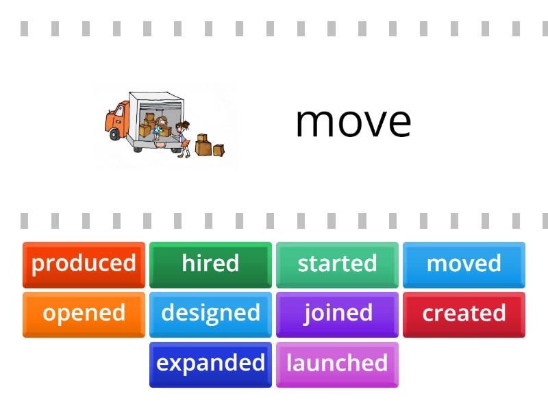 Company story - reg. verbs - Find the match