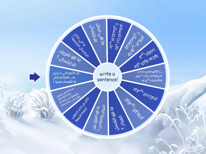 Sentence Game - Spin the wheel