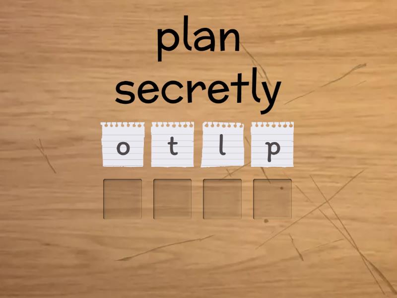 Unit 4 - lesson 1 - Anagram