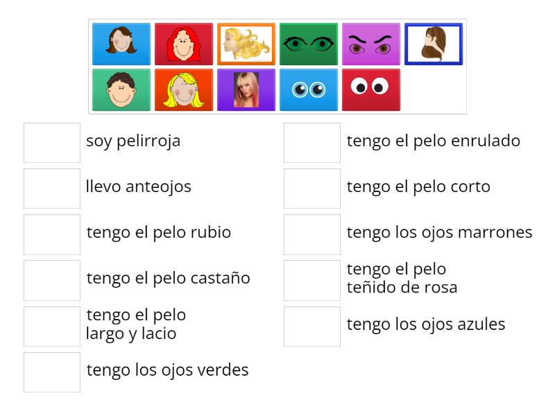 Los ojos y el pelo - Match up