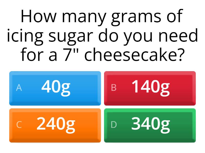 No-Bake Cheesecake - Quiz