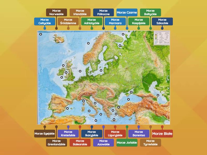 Morza Europy cz. 1 z 2 - Labelled diagram