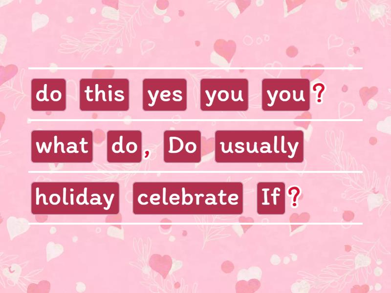 Questions (St. Valentine's Day) - Unjumble