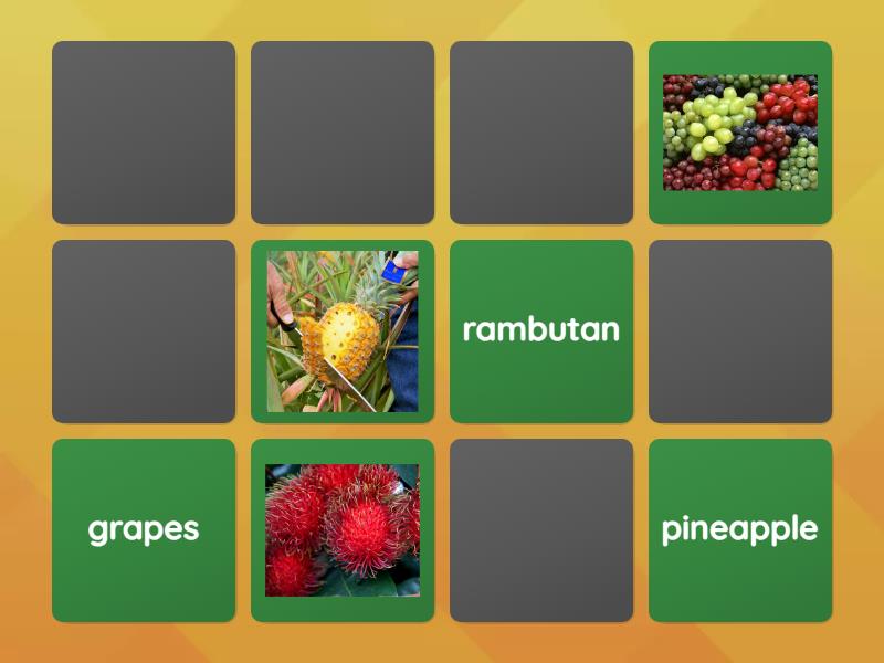 Vietnamese fruits - Matching pairs
