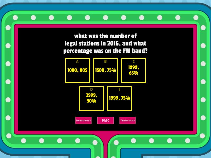 Team #1, The radio in Mexico - Gameshow quiz