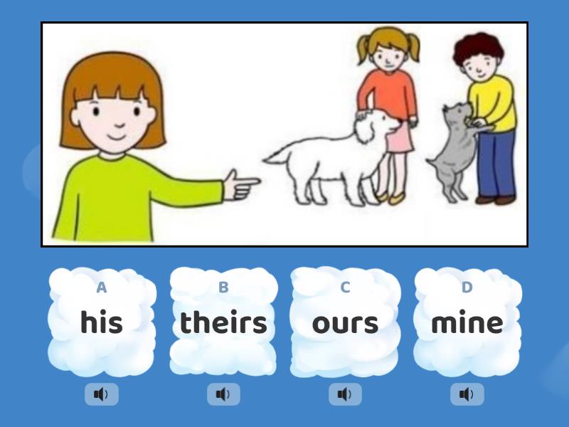 possessive pronouns (mine...) - Quiz