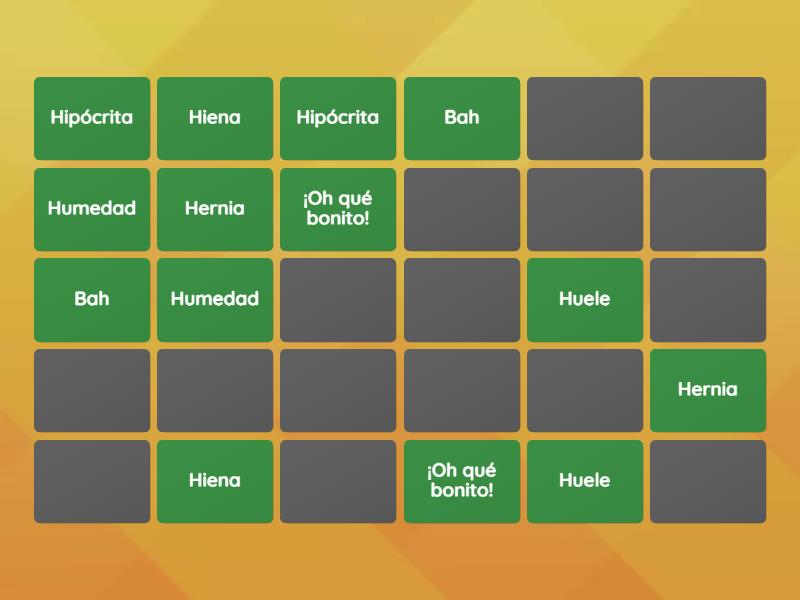 Juego de memoria-Uso de h - Matching pairs