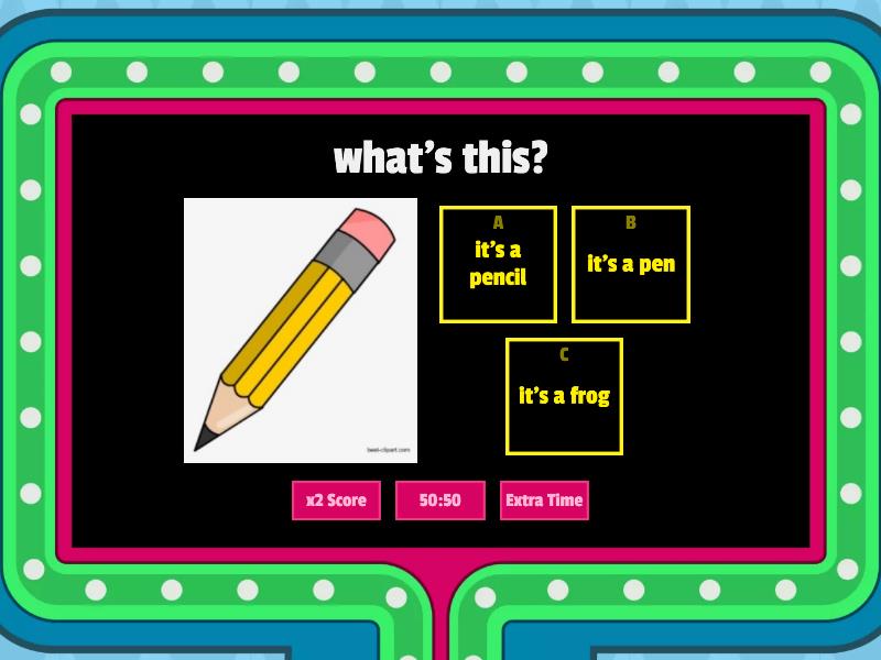 Beehive starter unit 1 school things - Gameshow quiz