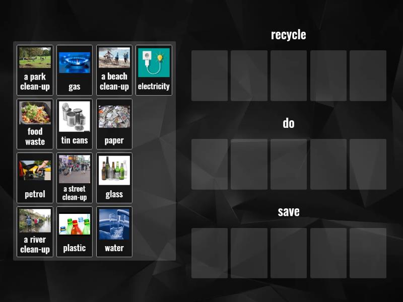 Eco-friendly activities - Group sort