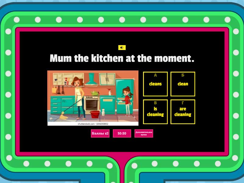 Present Simple vs Present Continuous - Gameshow quiz