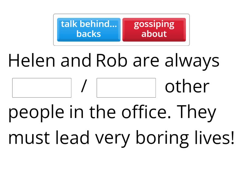 SOCIALIZING VOCABULARY - Complete the sentence